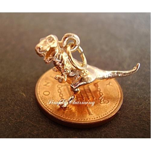 T rex Dinosaur 9ct Gold Charm